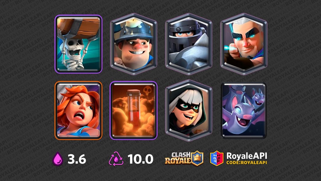 WB MK MA Valk - Bandit, Bats, Magic Archer, Mega Knight, Miner, Poison, Valkyrie, Wall Breakers ...