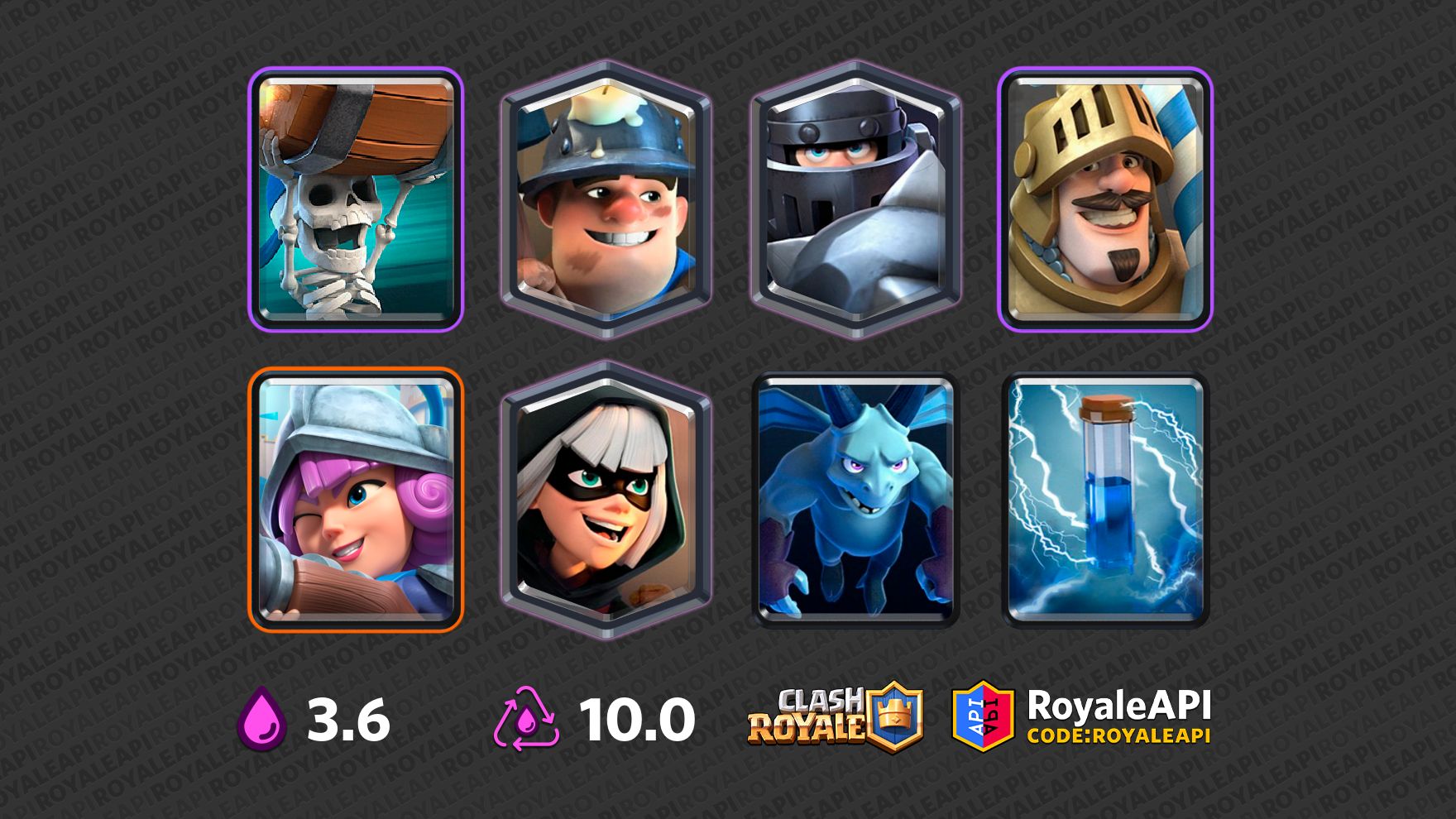 WB MK - Bandit, Mega Knight, Miner, Minions, Musketeer, Prince, Wall ...