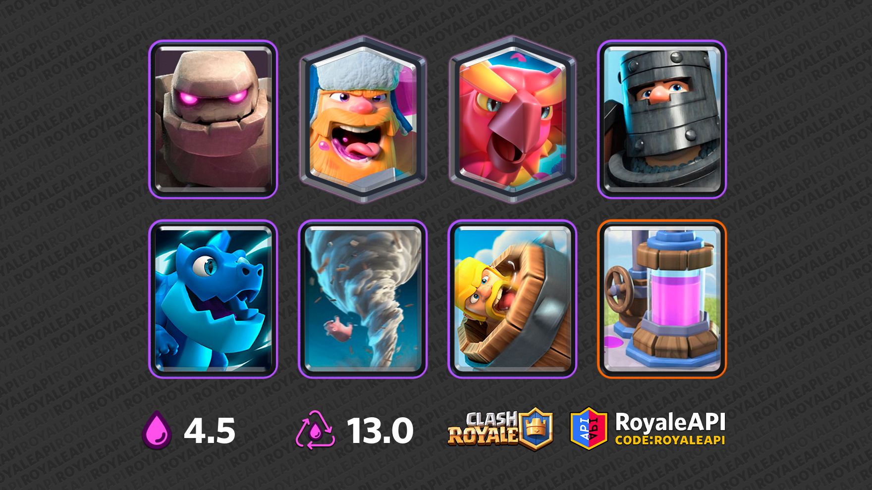 Golem DP Phoenix EDrag - Barbarian Barrel, Dark Prince, Electro Dragon ...